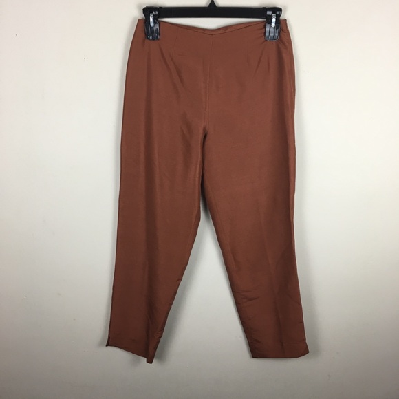 Vintage | Pants & Jumpsuits | Vintage Rust Silk High Waisted Trouser ...